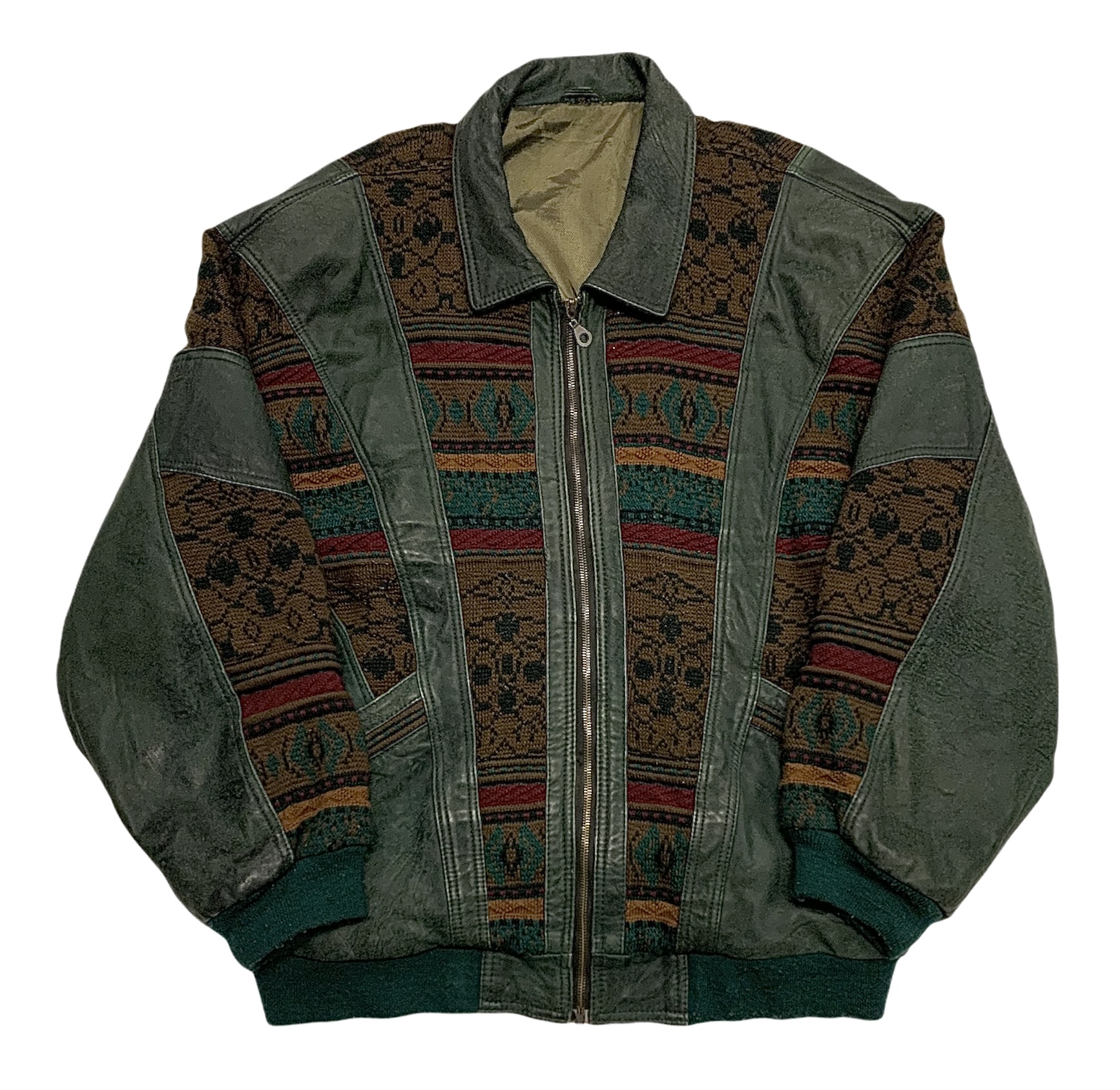 Vintage leather/knit jacket - Lowkey Archives