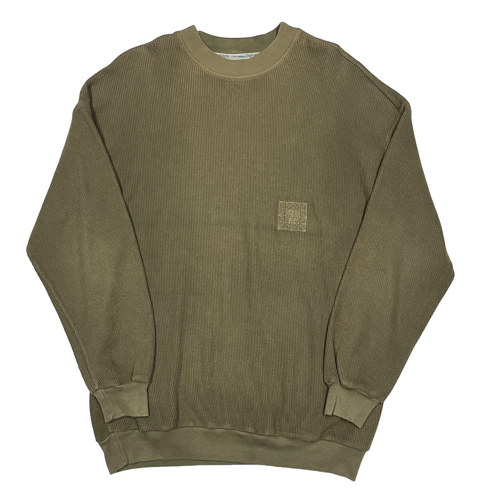 Armani embroidered ribbed sweatshirt - Lowkey Archives
